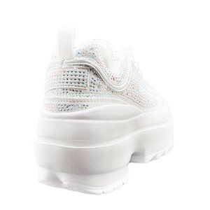 Berness | Shoes | Berness Lily 50 Ice Effect Rhinestone White Platform ...